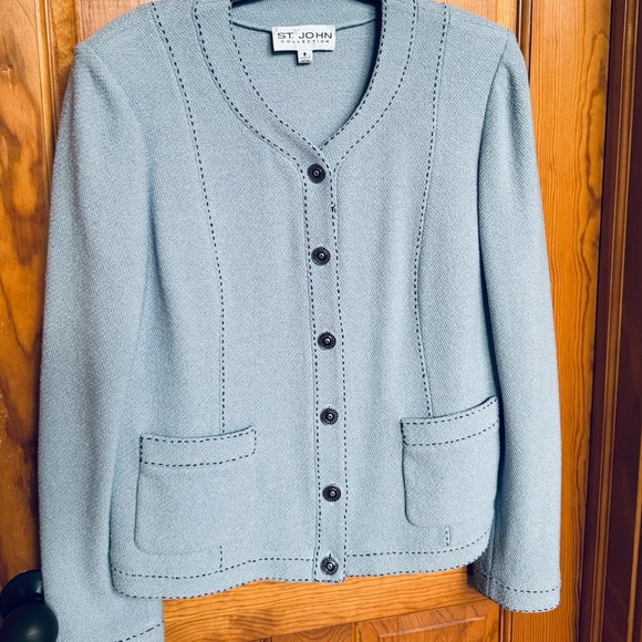 St. John Collection | Jackets & Coats | St John Knit Light Blue ...
